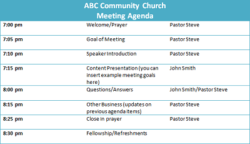 5 Tips Creating A Church Business Meeting Agenda - Smart Church Management