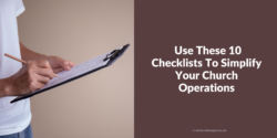 Use These 10 Checklists To Simplify Church Operations - Smart Church ...
