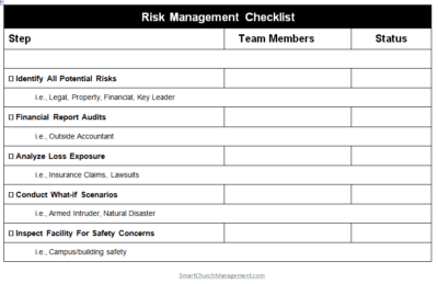 Church Risk Management - How Well Does Your Church Manage Its Risks ...